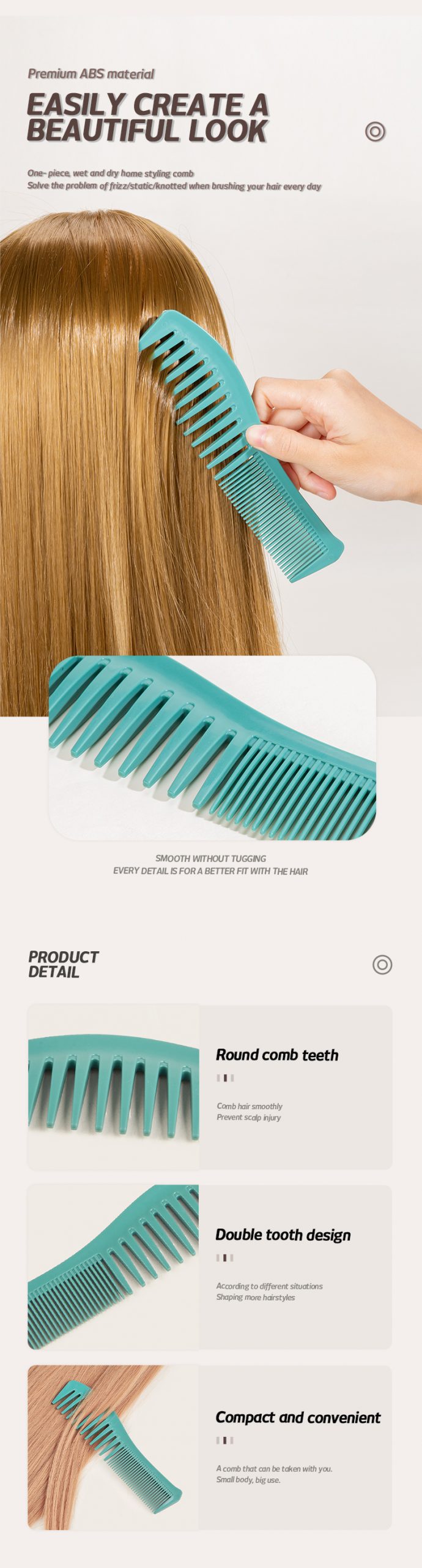 Wide Tooth Detangling Comb